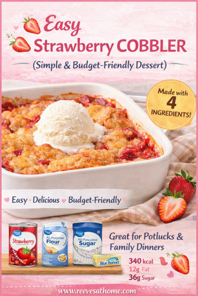 Easy Strawberry Cobbler (Simple & Budget-Friendly Dessert ...