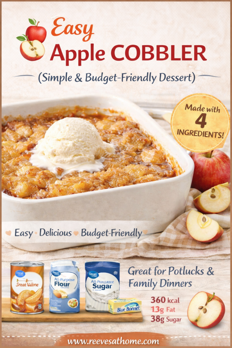 Easy Apple Cobbler (Simple & Budget-Friendly Dessert) - reevesathome.com