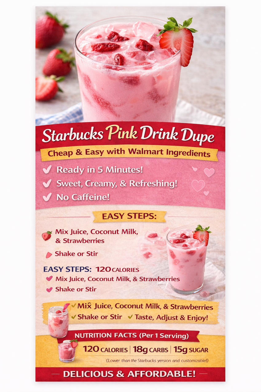 Starbucks Pink Drink Dupe (Cheap & Easy with Walmart Ingredients ...